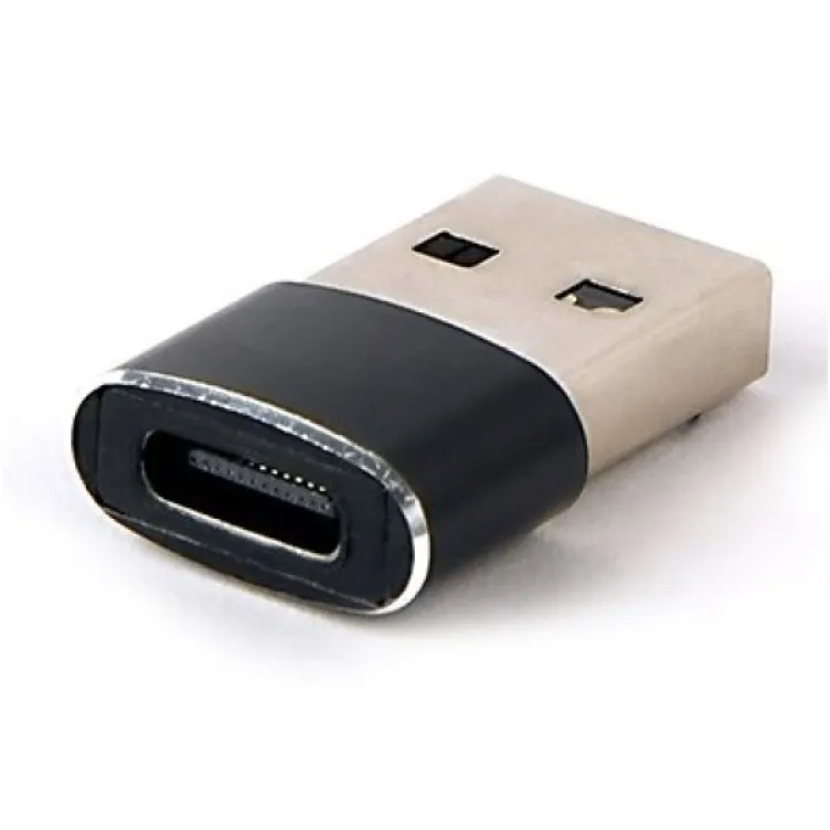 A-USB2-AMCF-02 Gembird USB AM to Type-C female adapter, black (ALT.CCP-USB3-AMCM-0M) FO