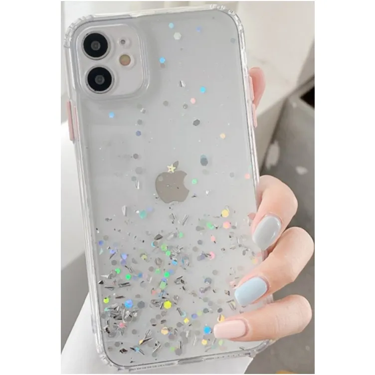 MCTK6-SAMSUNG S20 Fe * Furtrola 3D Sparkling star silicone Transparent (89)