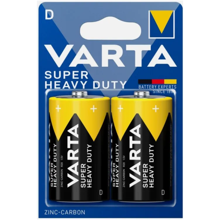 VARTA Superlife Tip D 1.5V R20 SUPER HEAVY DUTY, PAK2 CK, Cink-karbon baterije