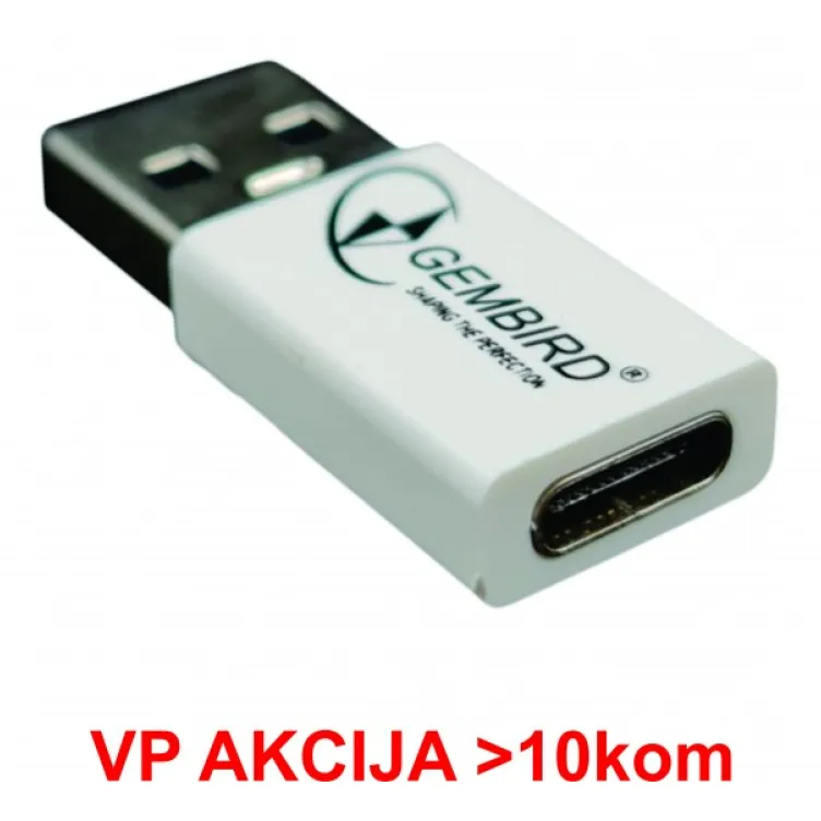 CCP-USB3-AMCM-0M** Gembird USB 3.1 AM to Type-C female adapter cable, White (Alt.A-USB3-AMCF-01, 79)