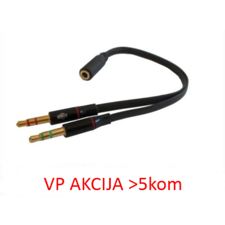 CCA-418A ** Gembird 3.5mm Headphone Mic Audio Y Splitter Cable Female to 2x3.5mm Male adapter (87)