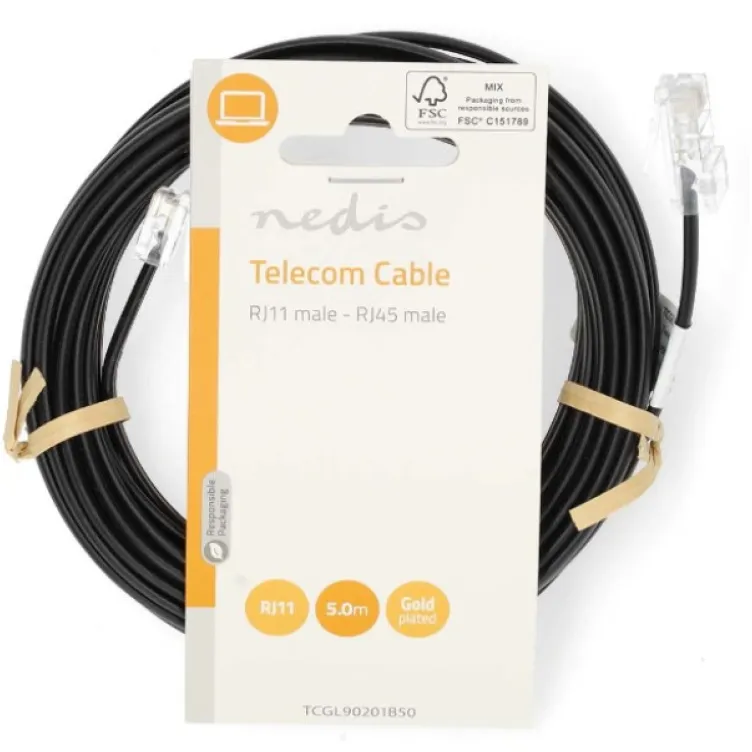 TCGL90201B50 Nedis RJ11(telefonski) na RJ45(mrezni) 5m Flat