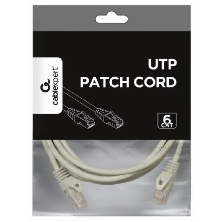 PP6U-CU-3M Gembird Mrezni kabl, CAT6 BAKARNI UTP Patch cord 3m grey