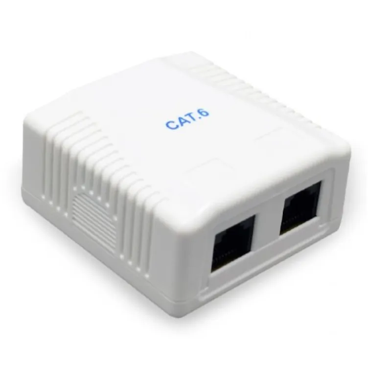 NCAC-2U6-01 Gembird CAT6 UTP 2-port kutija za površinsku montažu za RJ45