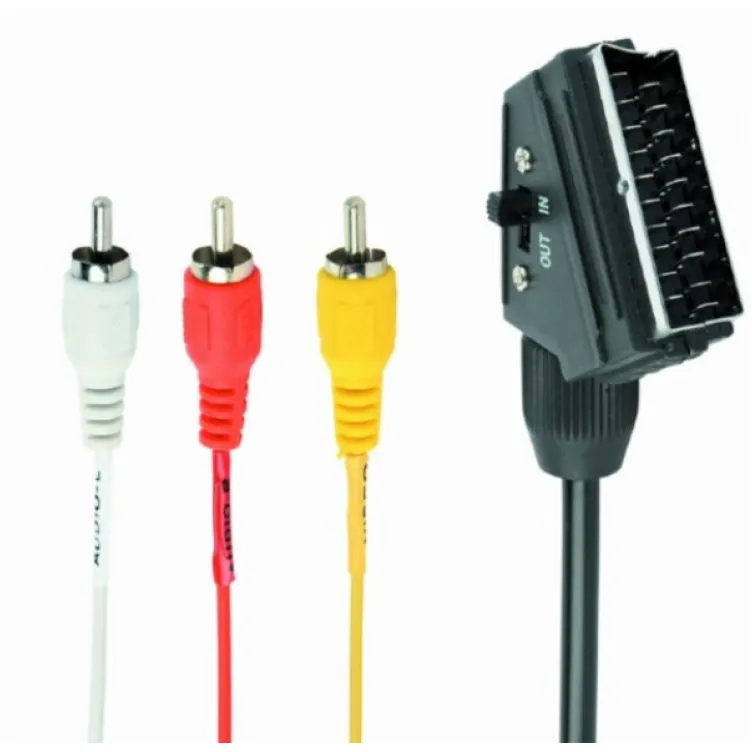 CCV-519-001 Gembird Bidirectional sa prekidacem RCA to SCART audio-video cable, 1.8 m FO