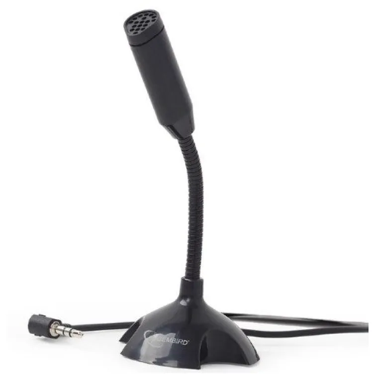 MIC-D-02 * Gembird Desktop mikrofon, savitljivo telo, black, 3.5mm (259)