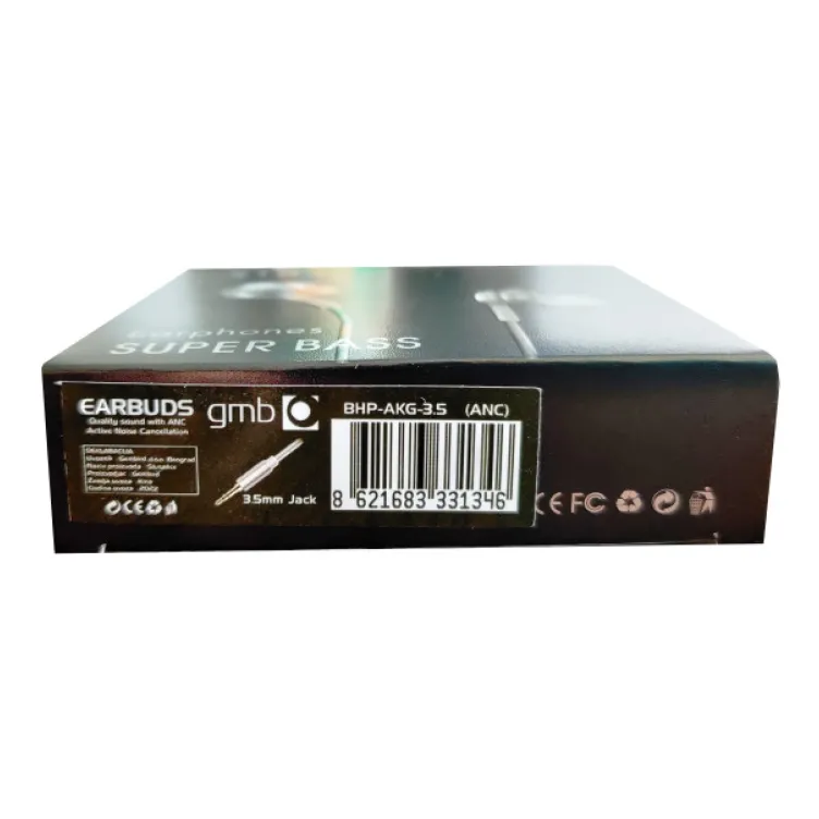 BHP-AKG-3.5 * Gembird MP3 slusalice sa mikrofonom + volume kontrol (1x3,5mm) ANC (269)
