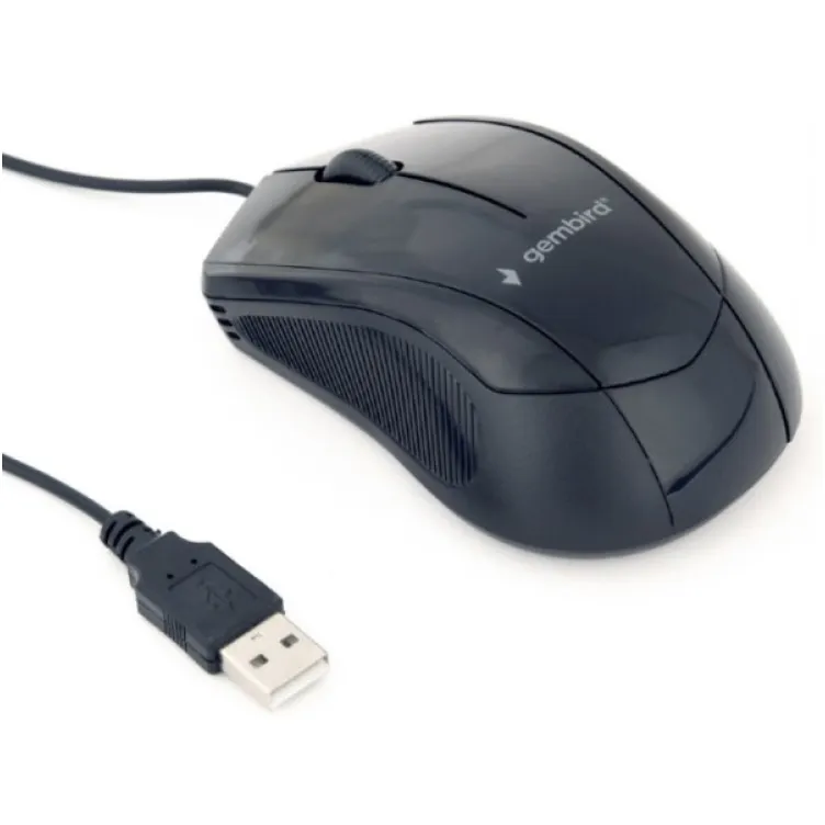 MUS-3B-02 ** Gembird Opticki mis 1000Dpi 3-button black 105mm USB (237)