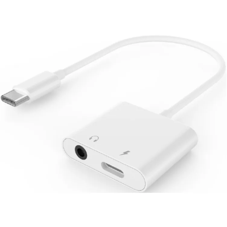 A-CM-3.5FP-01 Gembird USB type-C plug to stereo 3.5 mm audio adapter cable, with extra power socket