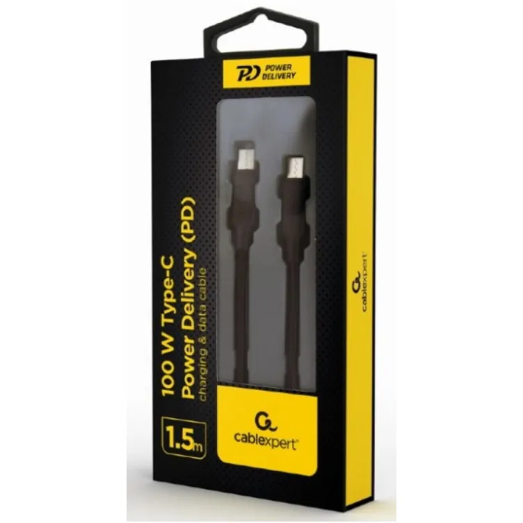 CC-USB2-CMCM100-1.5M Gembird 100W Type-C Power Delivery (PD) charging & data cable, 1.5m