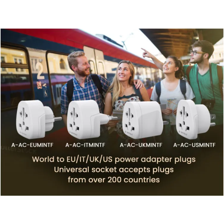 Travel adapter A-AC-USMINTF Gembird US suko 10A