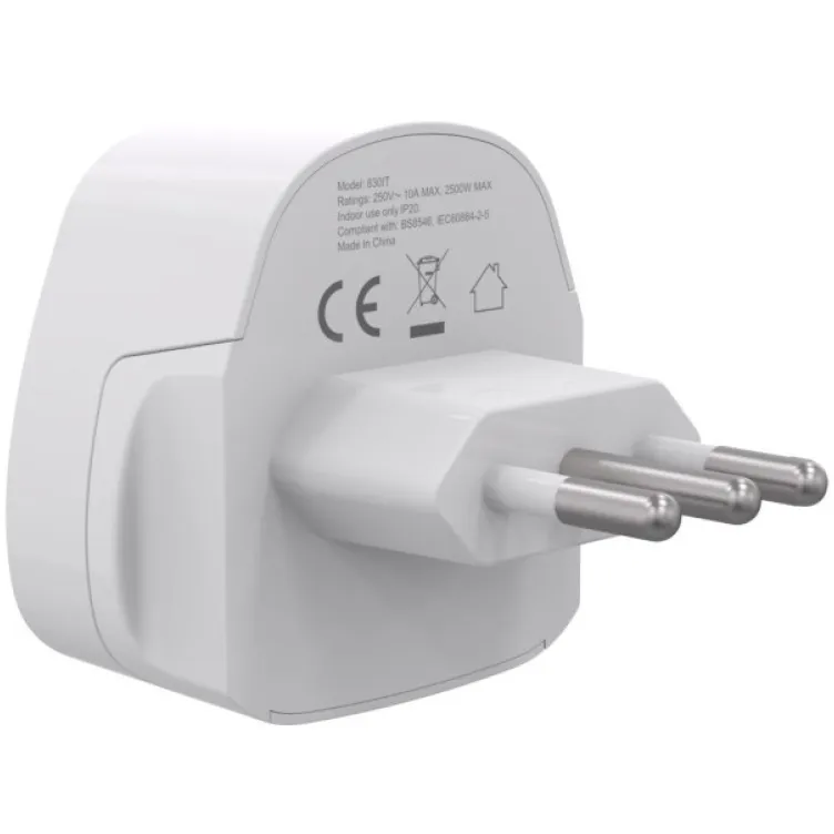 Travel adapter A-AC-ITMINTF Gembird IT suko 10A