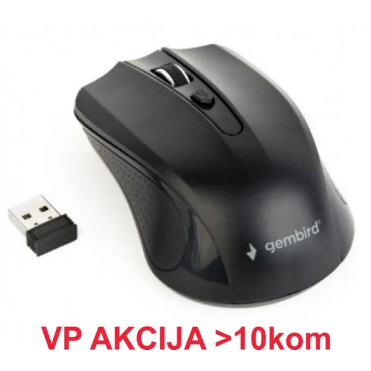 MUSW-4B-04 ** Gembird Bezicni mis 2,4GHz opticki USB 800-1600Dpi black 99mm (337)