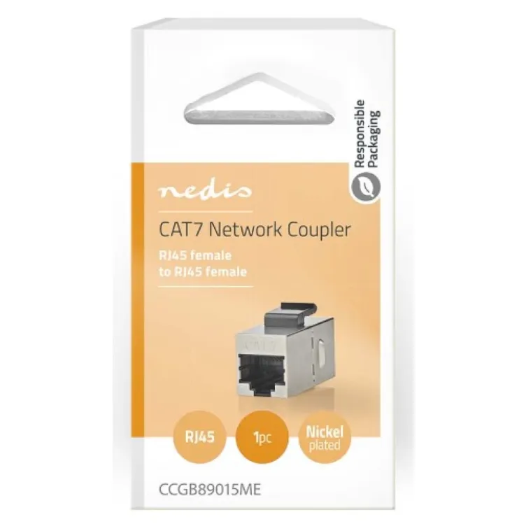 CCGB89015ME CAT6a / CAT7, Shielded, RJ45 Female, Straight, Metal 1KOM