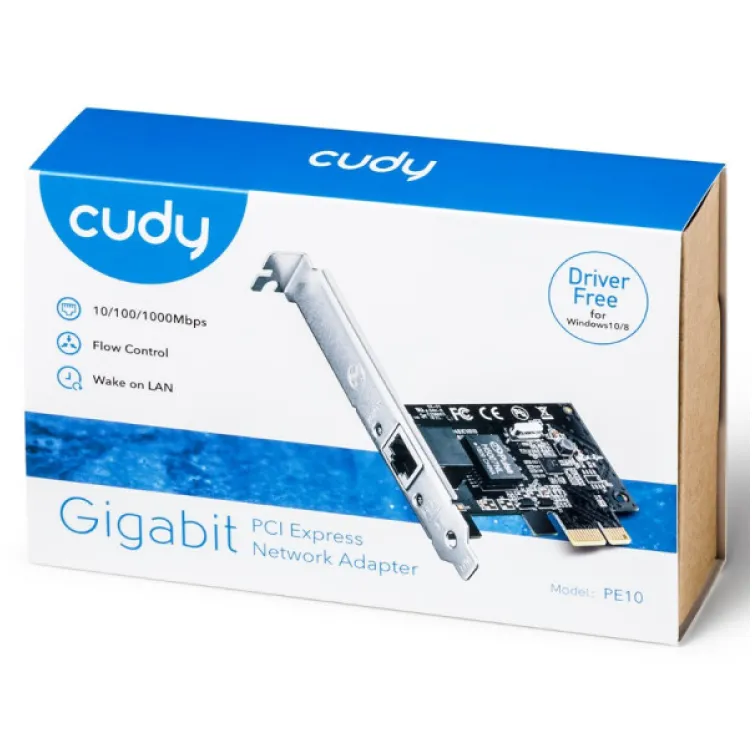 Cudy PE10 GIGABIT ETHERNET PCI-Express CARD 10/100/1000 (alt. NIC-GX1)