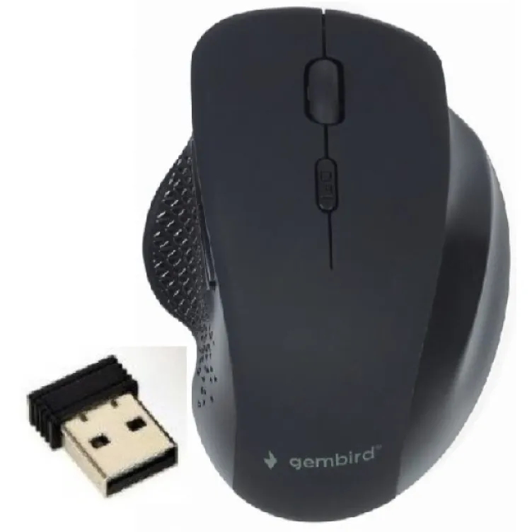 MUSW-6B-02 Gembird Bezicni mis 2,4GHz opticki USB 6-button 800-1600Dpi black 112mm FO