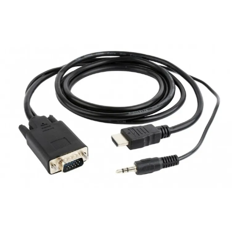 A-HDMI-VGA-03-10 Gembird HDMI to VGA and audio adapter cable, single port, 3m, black
