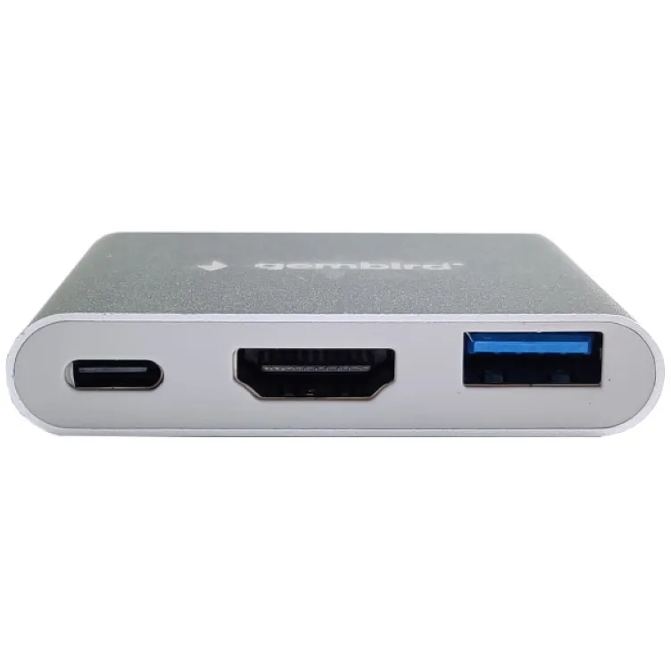 A-CM-HDMIF-05 ** Gembird TYPE-C TO HDMI + USB3.0 + PD ALUMINIUM ( 735)