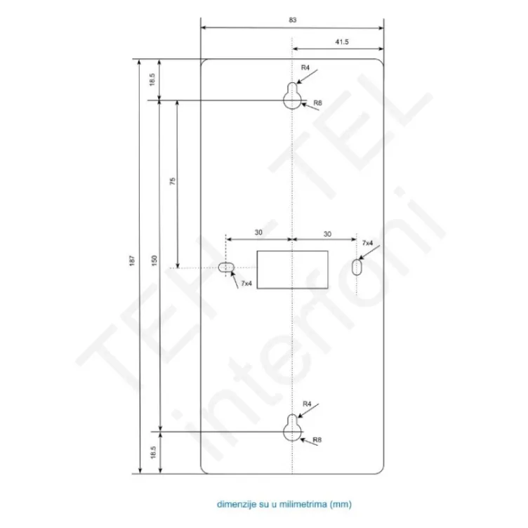 Teh-Tel Slusalica interfonska Q2 sa ON/OFF prekidaèem