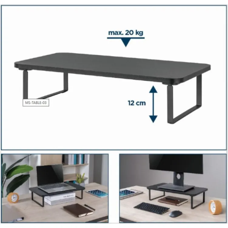 MS-TABLE-03 Gembird postolje za monitor 500x260x122mm