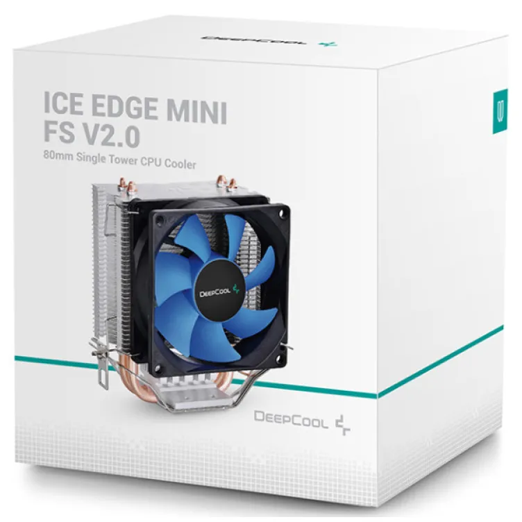 DeepCool ICE EDGE MINI FS V2.0 UNI kuler 100W 80mm.Fan +/-2200rpm 25CFM 24dBa LGA 1156/K8/FM/AM4