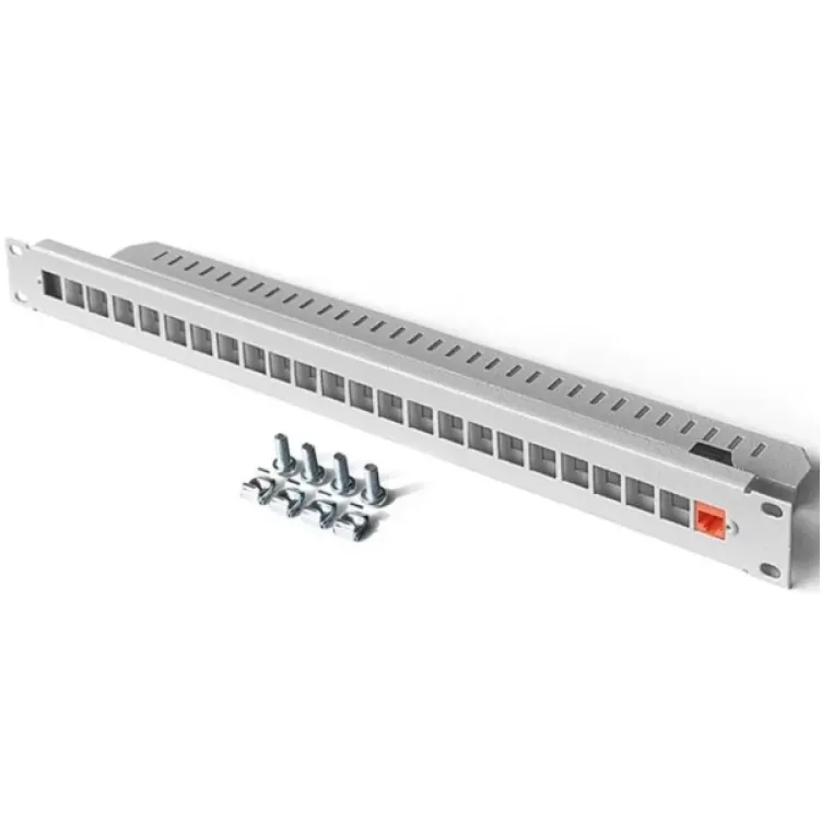 Patch panel za 24 modula RJ45 za rek 19 inca,beli
