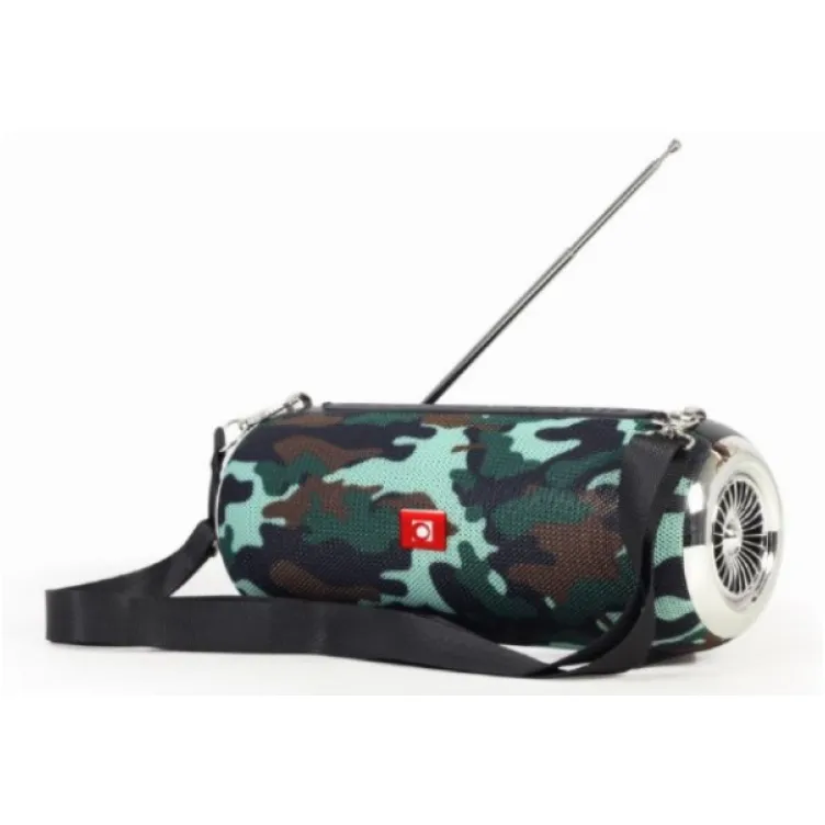 SPK-BT-17-CM Gembird Portable Bluetooth speaker +handsfree 2x5W, FM, USB, SD, AUX + antena camo