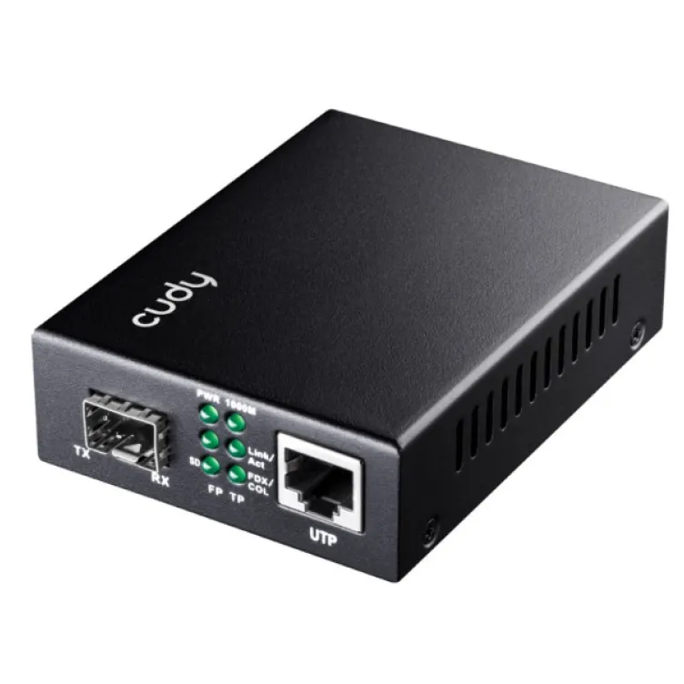 Cudy MC220 Gigabit Ethernet Media Converter 10/100/1000M SFP Slot to 10/100/1000M RJ-45