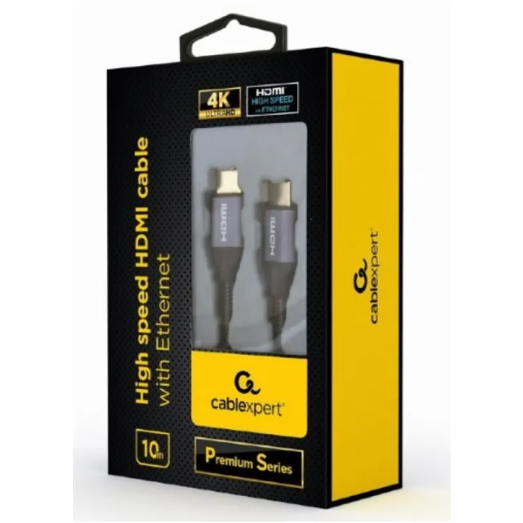 CCBP-HDMI-10M Gembird HDMI kabl, High speed, ethernet support 3D/4K TV Premium Series 10m blister
