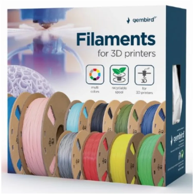 3DP-ABS1.75-01-S ABS Filament za 3D stampac 1.75mm, kotur1KG Silver