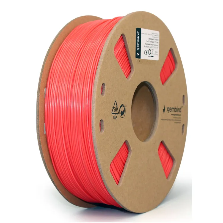 3DP-ABS1.75-01-FR ABS Filament za 3D stampac 1.75mm, kotur 1KG, plamen sjajan RED