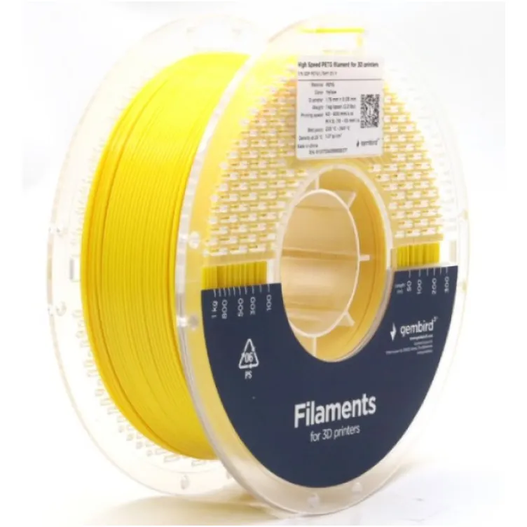 3DP-PETG1.75HY-01-Y PETG filament velike brzine za 3D stampac 1.75mm, kotur 1KG YELLOW