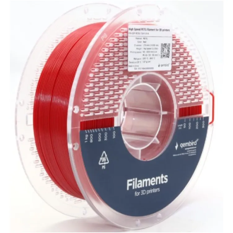 3DP-PETG1.75HY-01-R PETG filament velike brzine za 3D stampac 1.75mm, kotur 1KG RED