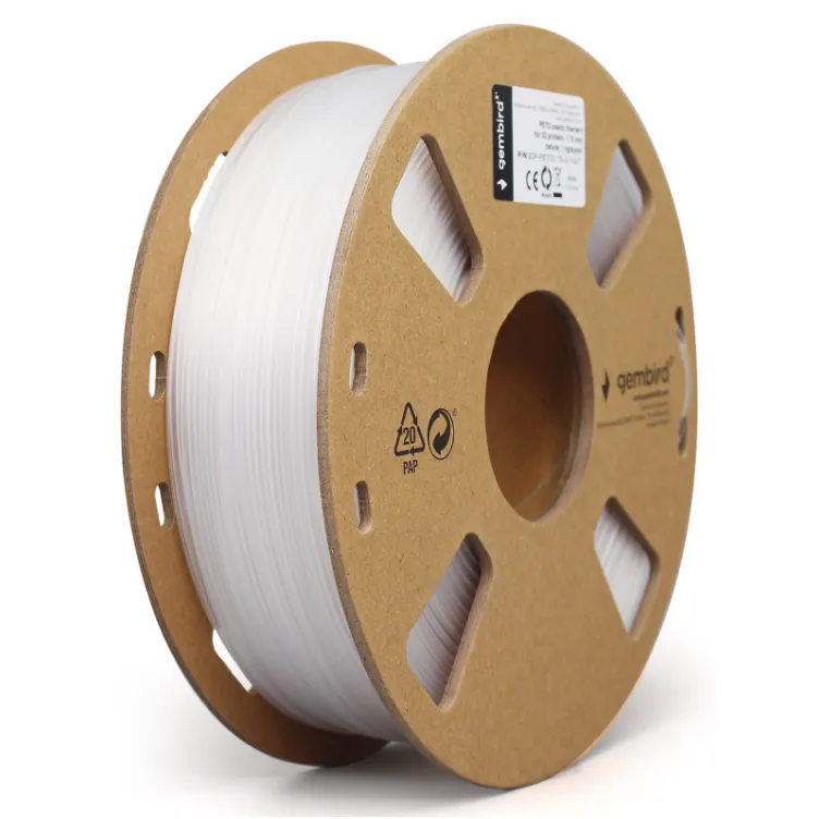 3DP-PETG1.75-01-W PETG Filament za 3D stampac 1.75mm, kotur 1KG WHITE