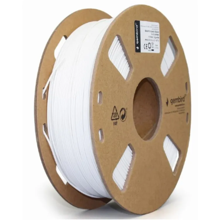 3DP-PLA-01-MTW Mat PLA Filament za 3D stampac 1.75mm, kotur 1KG, white