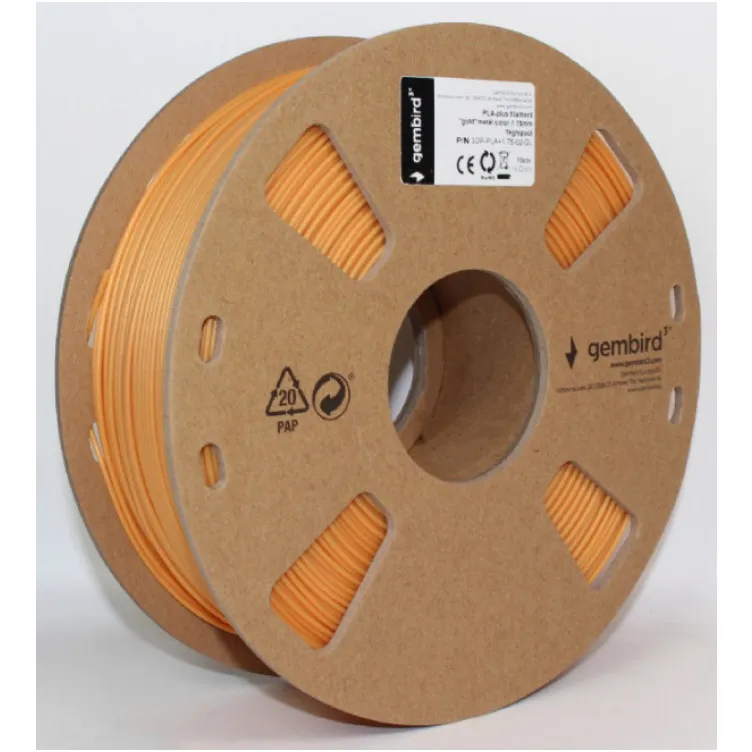 3DP-PLA+1.75-02-GL PLA-PLUS Filament za 3D stampac 1,75mm kotur 1KG GOLD Metal (jaci od standardnog