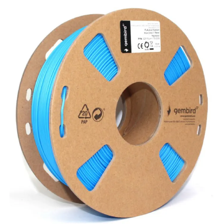 3DP-PLA+1.75-02-B PLA-PLUS Filament za 3D stampac 1,75mm kotur 1KG Blue (jaci od standardnog PLA)