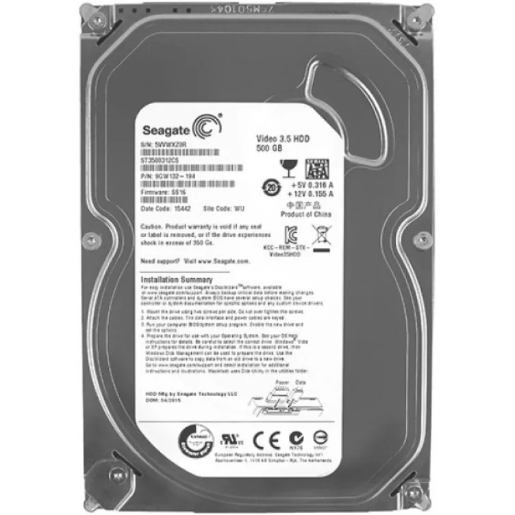 HDD 3.5 500GB ST3500312CS SEAGATE 5900RPM 8MB SLIM SATA