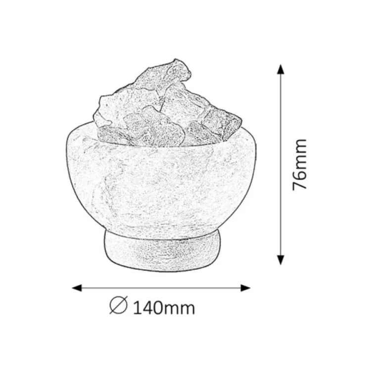 Fuji salt lamp E14 15W ~2,6 kg (4097)