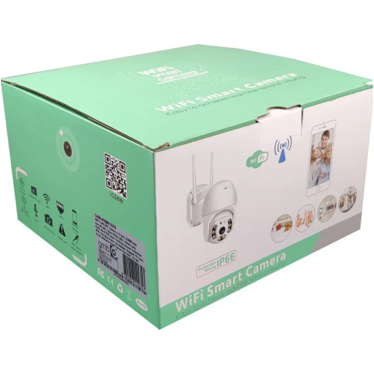 CAM-IP2MP-EP9 GMB kamera 2MP H.265 WiFi Camera, 2.5 Inch, ICSEE App, 3.6mm, RJ45, Auto Tracking