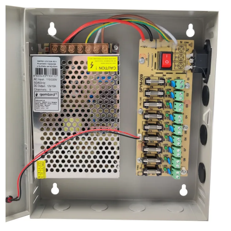 NAPRK-12V/10A-9CH ** Gembird napajanje sa kljucem, 1.5A/CH (1991)