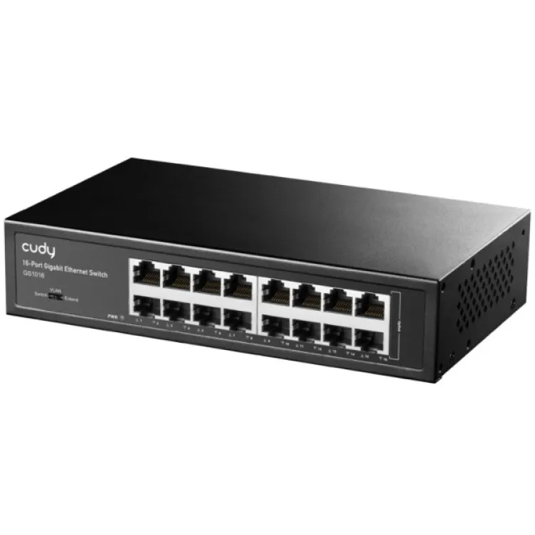 Cudy GS1016 16-Port 10/100/1000M Switch,16x Gbit RJ45 port, rackmount (Alt. PFS3016-16G)