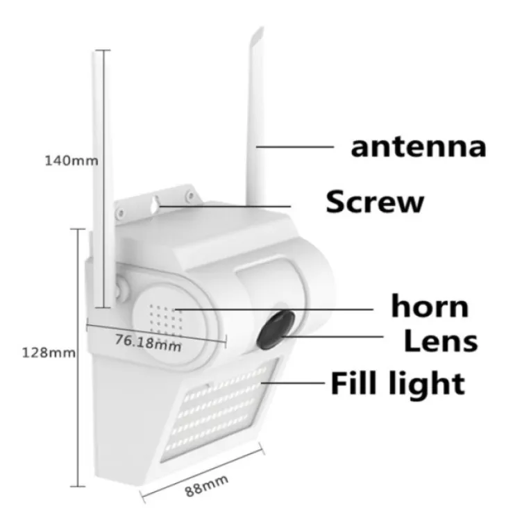 CAM-IP5MP-EP48 GMB kamera 5 mpix microSD iCSee xmeye pro app Two-way voice Garden Lamp ip66* (3137)