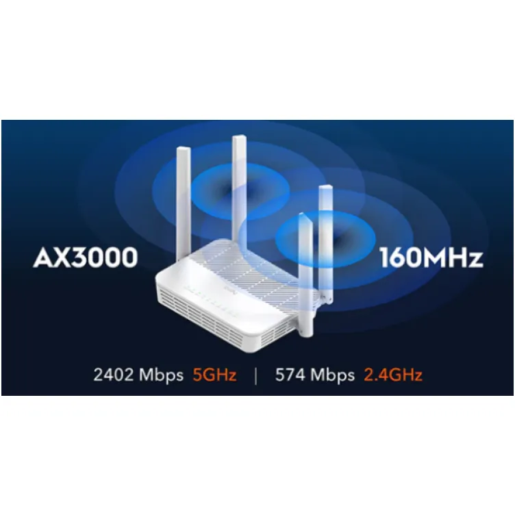 Cudy WR3000H AX3000 2.5G Mesh Wi-Fi 6 Router, 2.4/5Ghz, pokriva 130m2