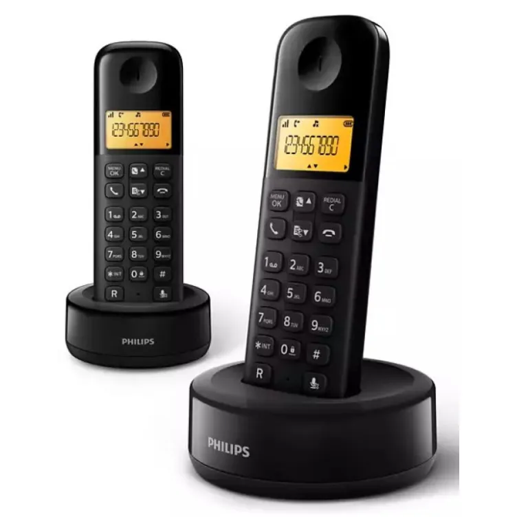 Fiksni bezicni telefon sa dve slusalice Philips D160 DUO Ekran 1.6inc, Black