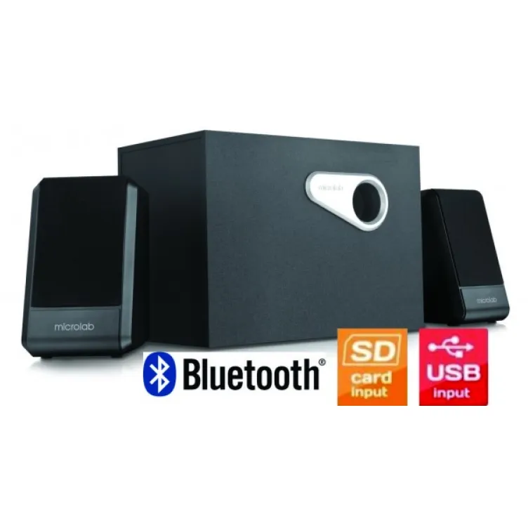 Microlab M280BT Aktivni drveni zvucnici 2.1 42W RMS(26W, 2x8W) SD, USB, BLUETOOTH , 3.5mm