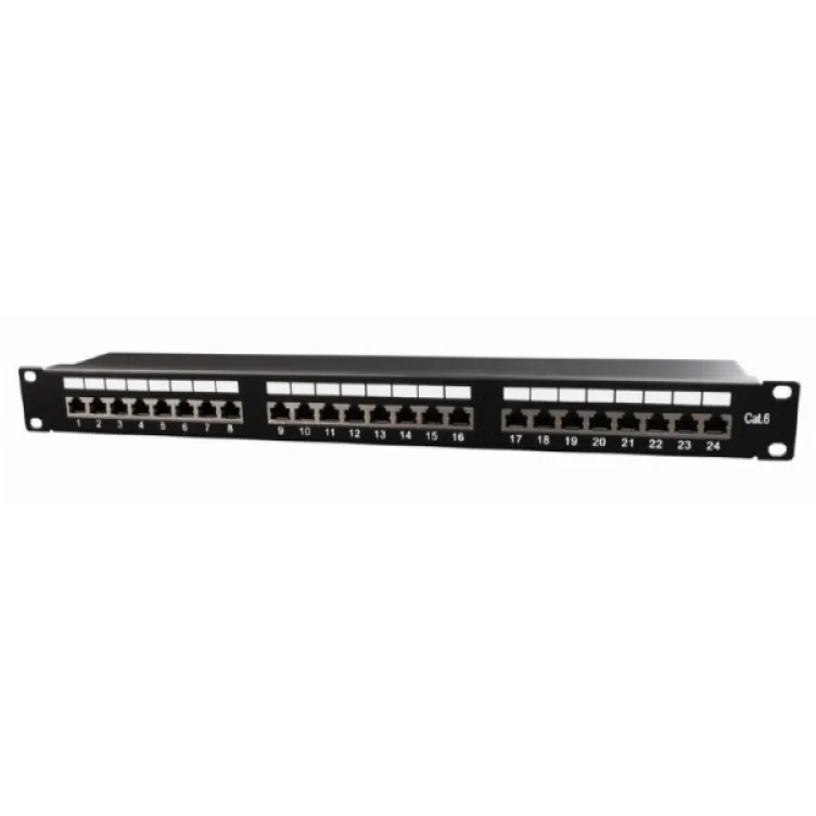 NPP-C624-002 Gembird Cat.6 24 port shielded patch panel, 19 1U