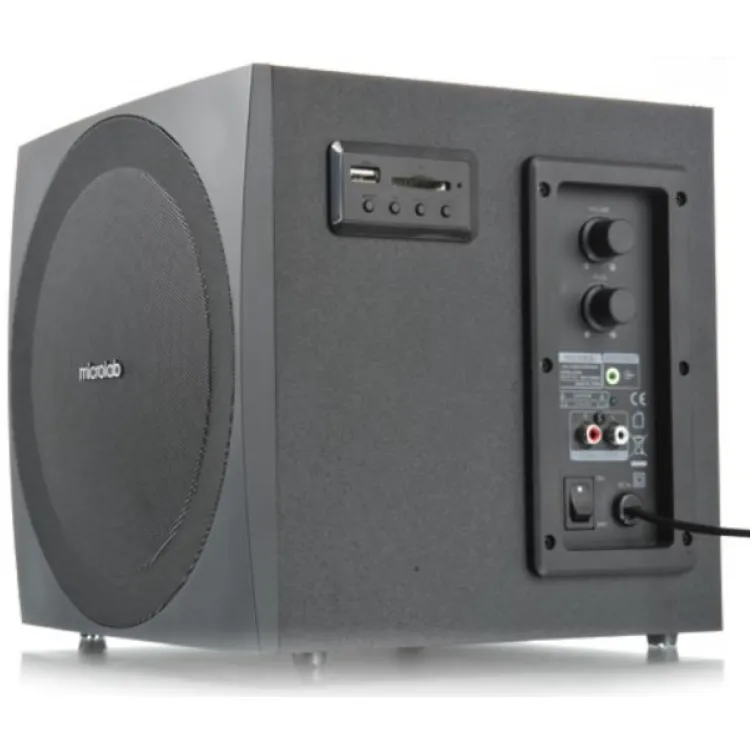 Microlab M300BT Drveni 2.1 38W RMS(14W,2x12W) SD, USB, FM, BLUETOOTH, black, 3.5mm
