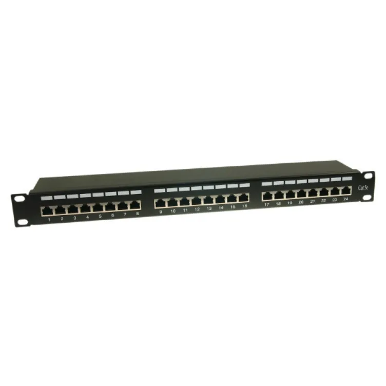 patchcord kabal panel, 24 porta STP 5e 1U