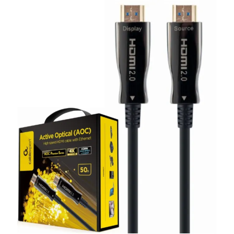 CCBP-HDMI-AOC-50M-02 Gembird Active Optical (AOC) High speed HDMI cable with Ethernet Premium 50m